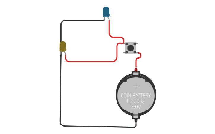 Circuit design Quiz 8-a Light up two Leds | Tinkercad