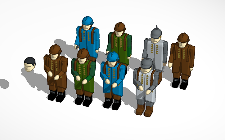 3D design WW1 Troops - Tinkercad