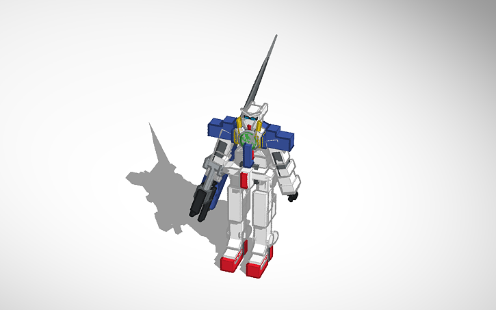 3D design Gundam Exia - Tinkercad