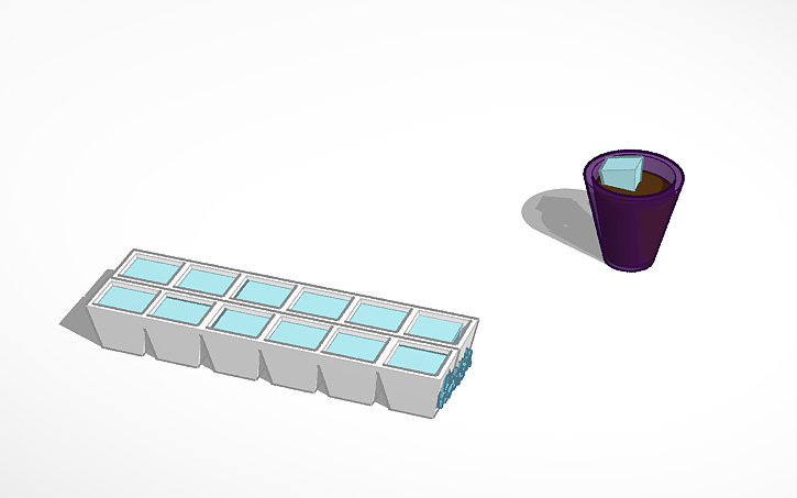 3D design ice cube - Tinkercad