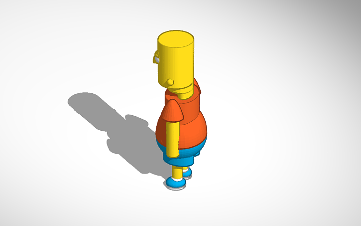 3D design Bart Simpson - Tinkercad