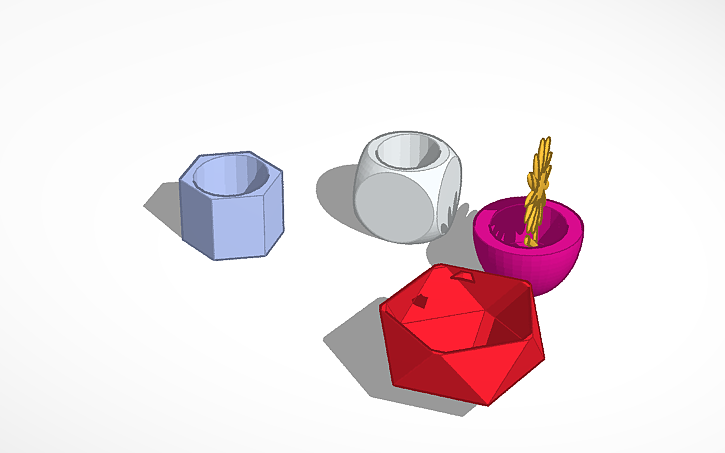 3D design Flower Pot - Tinkercad