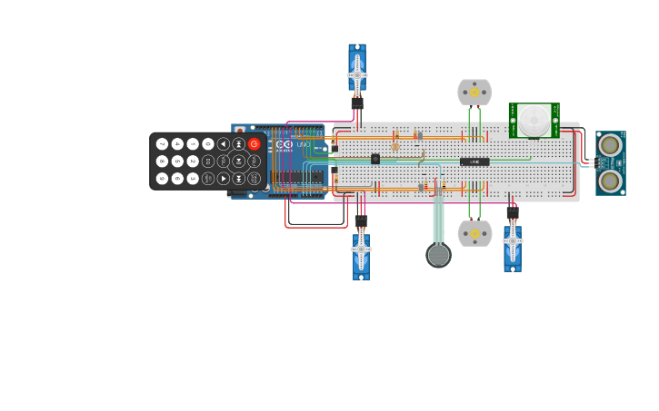 Circuit design 3102: Tilt and IR Sensor | Tinkercad