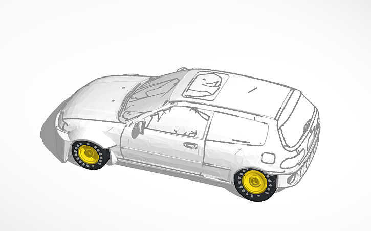 3D design Copy of honda Civic Hatchback 93 | Tinkercad