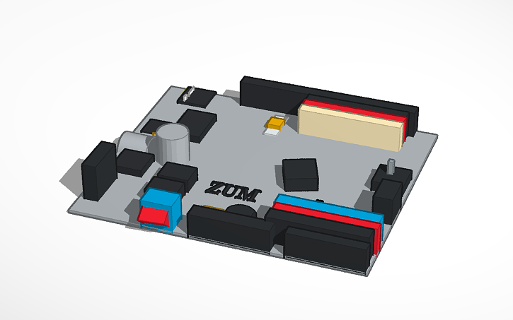 3D design placa bq zum | Tinkercad