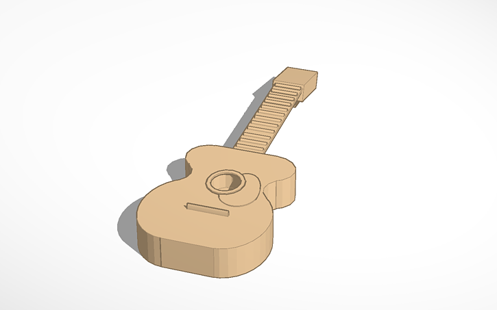 3D design Copy of Printable Guitar | Tinkercad