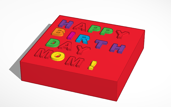 3D design Birthday - Tinkercad
