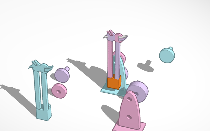 3D design feather mechanic - Tinkercad