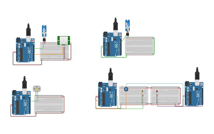 Circuit design Latihan micro server + potentio - Tinkercad