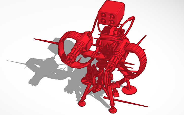 3D design TF2 Turret (lv3) - Tinkercad
