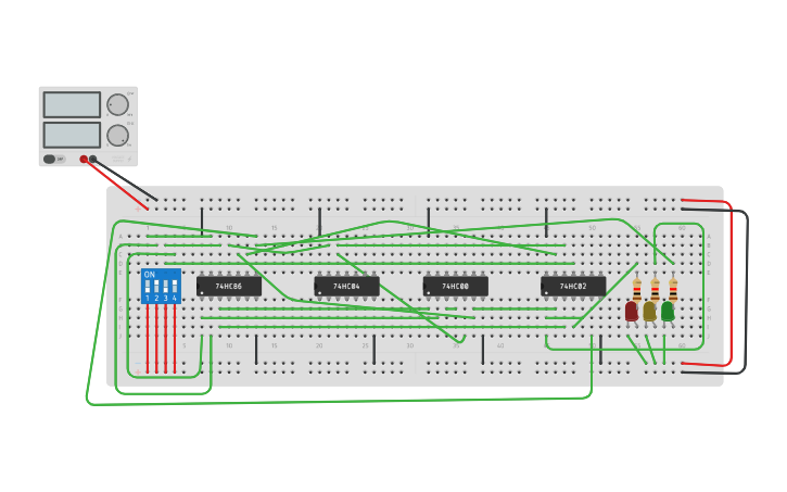 Circuit Design 2 Bit Comparator Tinkercad