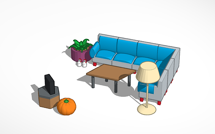 3D design Living Room - Tinkercad