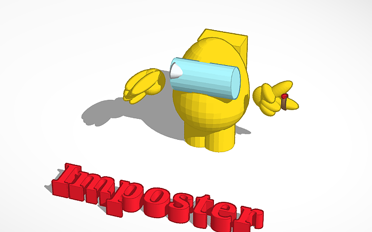 3d Design Among Us Character With Only Basic Shapes Tinkercad