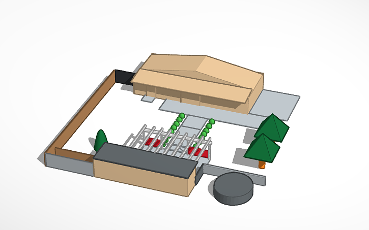 3D design Back yard design - Tinkercad