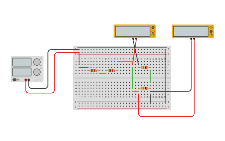 Circuit design Circuito mixto - Tinkercad