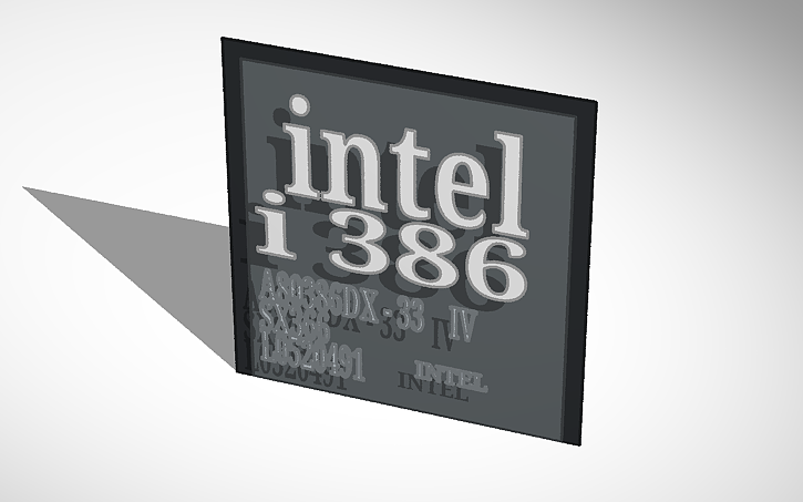 3D design Intel 80386 - Tinkercad