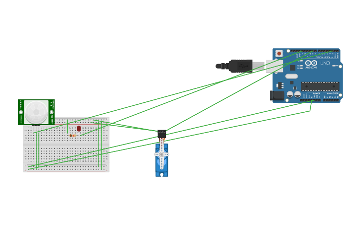 Circuit design Server Motor - 2 | Tinkercad