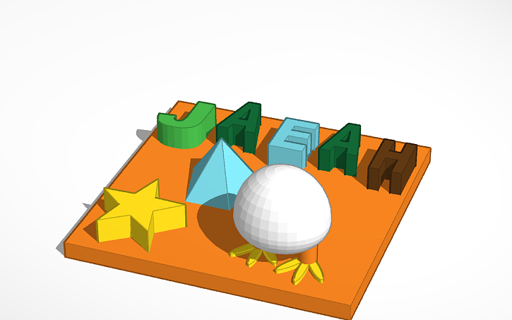 3D design Jaeah's Fridge Magnet | Tinkercad