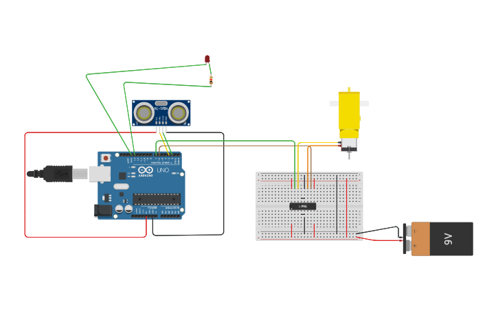 Circuit Design Water Pump Tinkercad