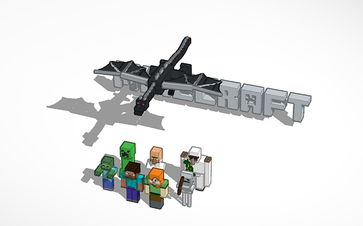 3D design MINECRAFT CHARACTERS - Tinkercad