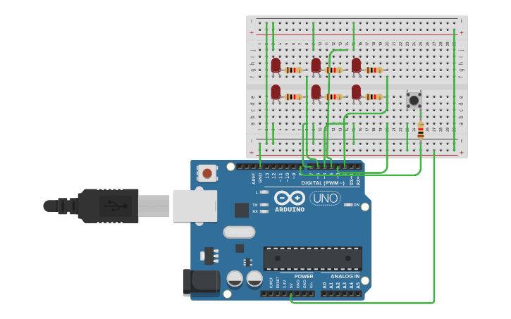 Circuit design Dado - Tinkercad