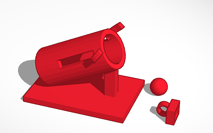3D design mini canon thing | Tinkercad