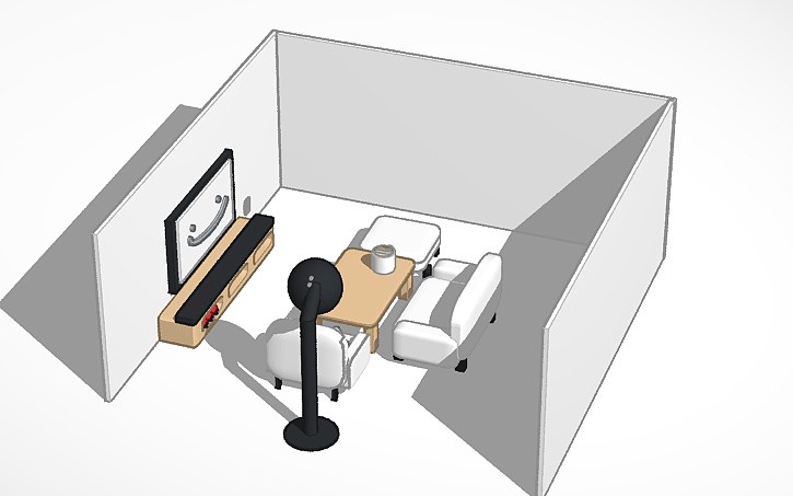 3D design living room - Tinkercad