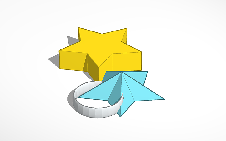 3D design star-shape ring | Tinkercad