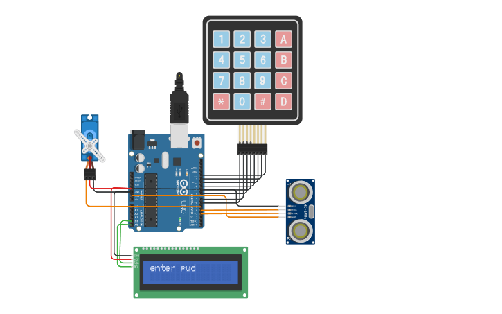 Circuit design smart lock - Tinkercad