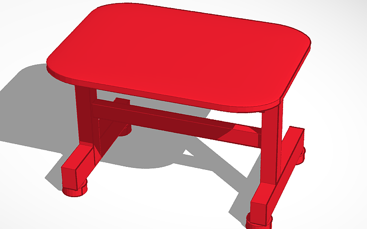 3D design School table - Tinkercad