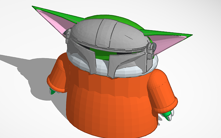 3D design Halloween Grogu - Tinkercad