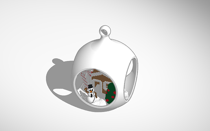 3D design Christmas Diorama Template - Tinkercad