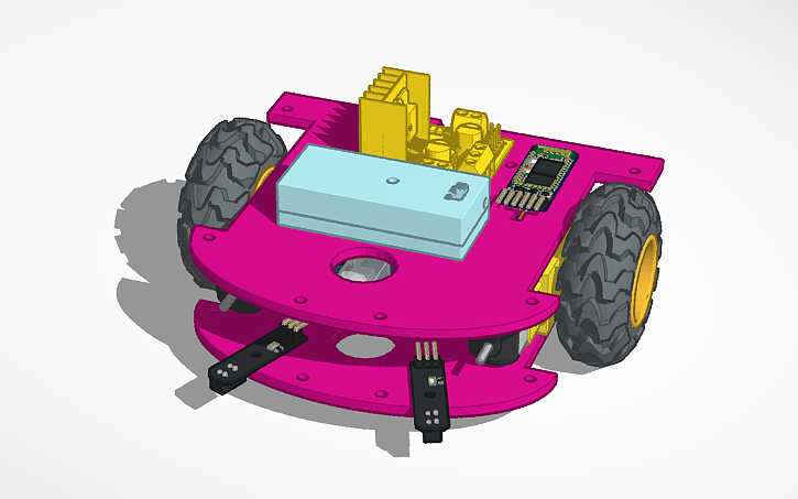 3D design Robot Seguidor de lineas - Tinkercad