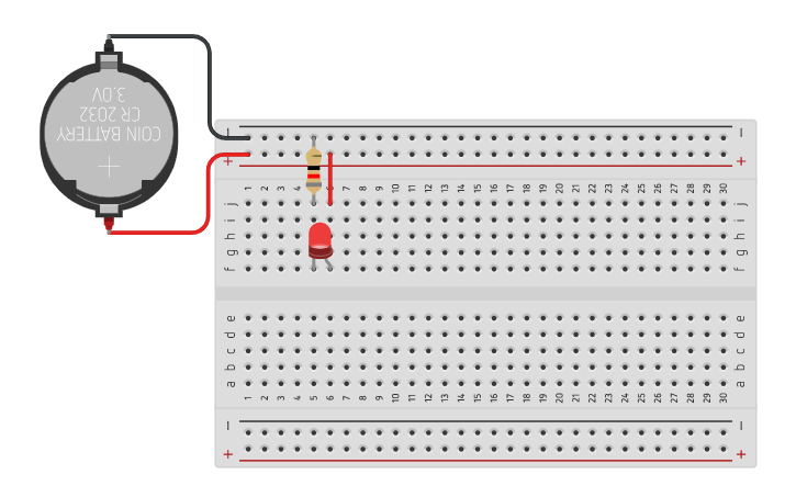 Circuit design Circuito LED | Tinkercad