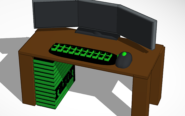 3D design razor gaming pc - Tinkercad