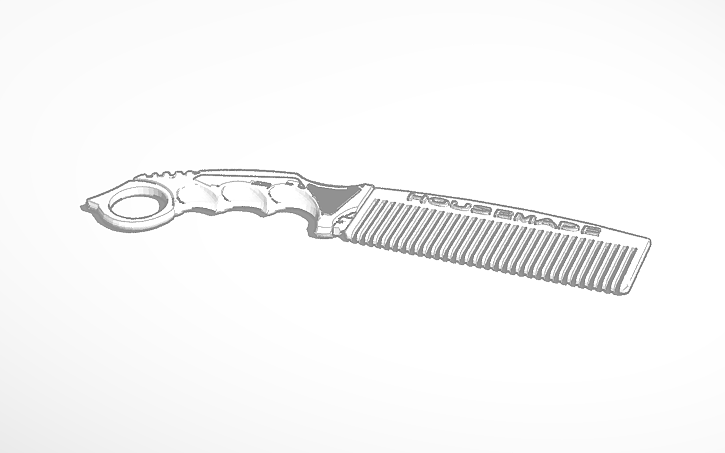 3D design Karambit Comb - Tinkercad