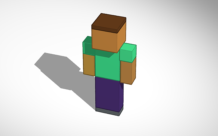 3D design Minecraft Steve | Tinkercad
