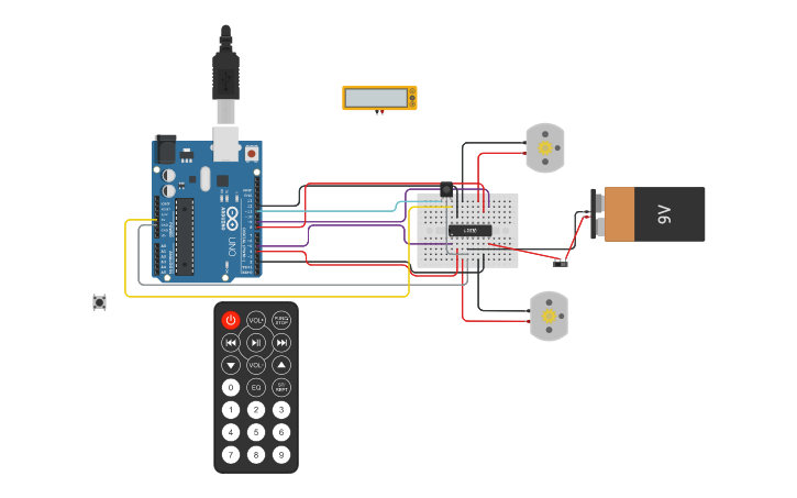 Circuit design CAR BASICS - Tinkercad