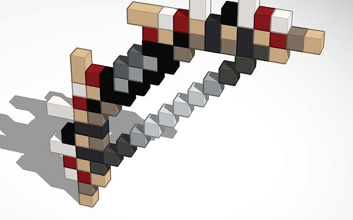 3D design Bow of Lost Souls - Minecraft Dungeons | Tinkercad