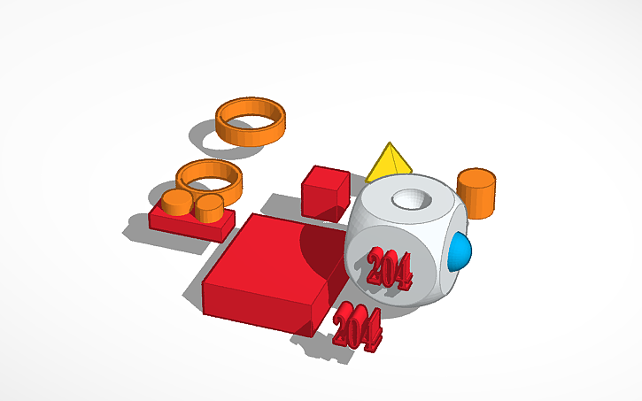 3D design dice - Tinkercad