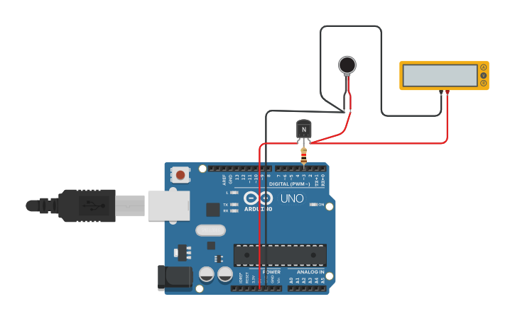 Circuit design Vibration Motor - Tinkercad