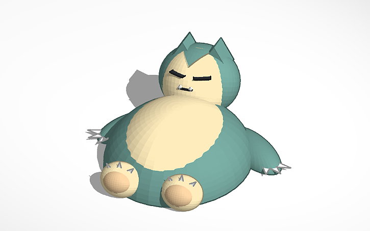 3D design snorlax - Tinkercad