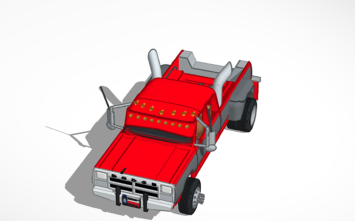 3D design 1st gen dodge D-350 crew cab - Tinkercad