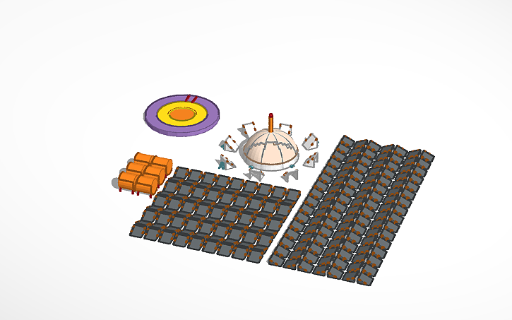 3D design Mars Base Prototype - Tinkercad