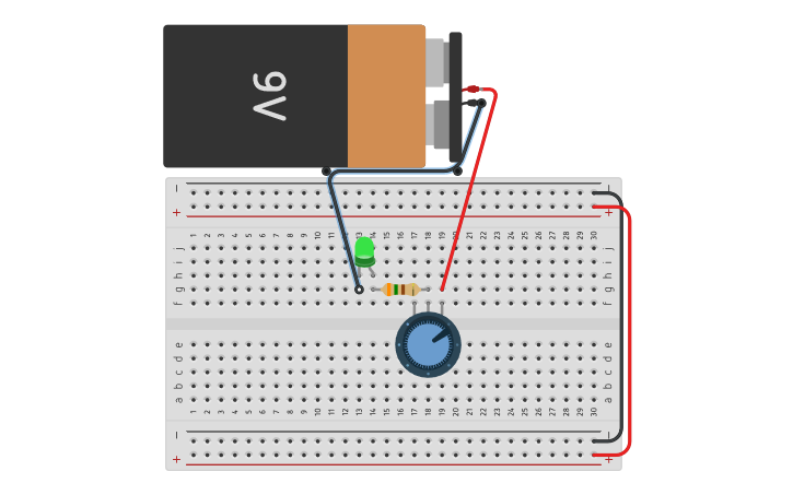 Circuit design Lab7_7(Potentiometer) - Tinkercad