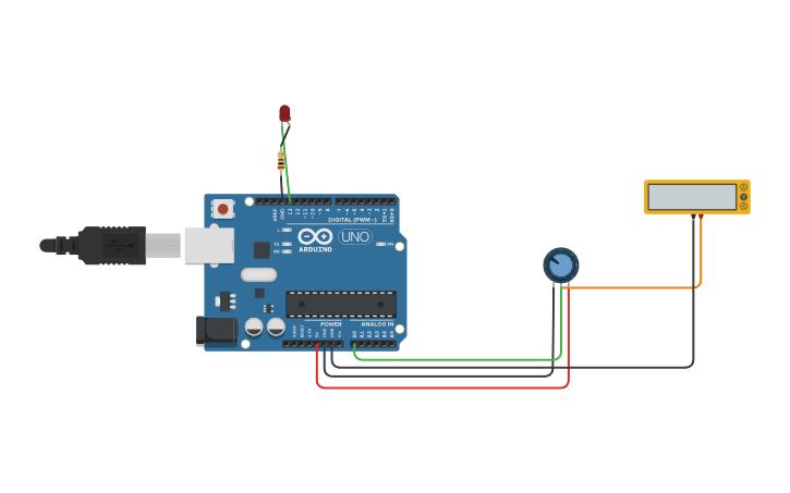 Circuit Design Led Potentiometer Multimeter Tinkercad