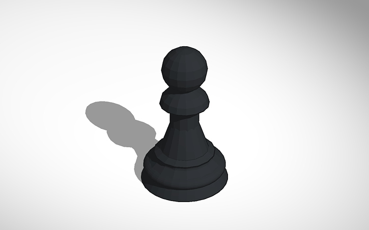3D design Chess piece 1 pawn - Tinkercad