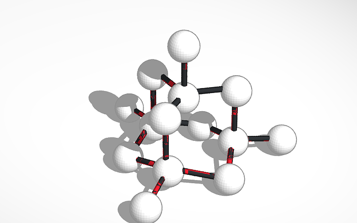 3D design Science Molecule Project: Carbon/Diamond - Tinkercad