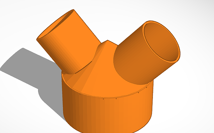 3D design 100mm Dust Extractor Manifold - Tinkercad