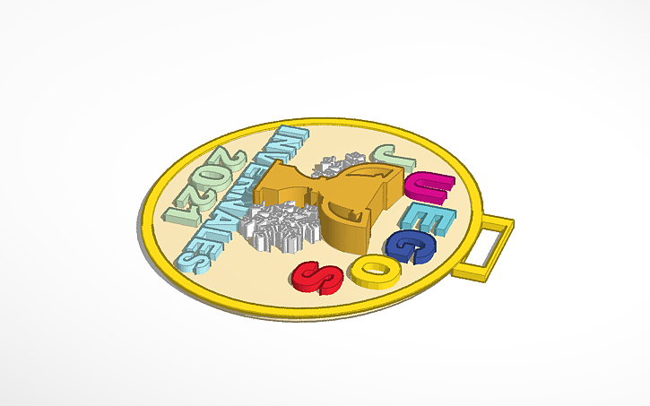 3D design MEDALLA - Tinkercad